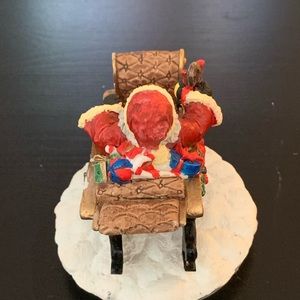 Holiday | Vintage Santa In Sleight Candle Topper | Poshmark